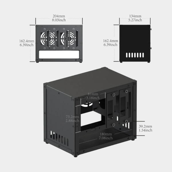 Raspberry Pi cluster enclosure, SSD and PoE+ HAT compatible - MONRASPBERRY
